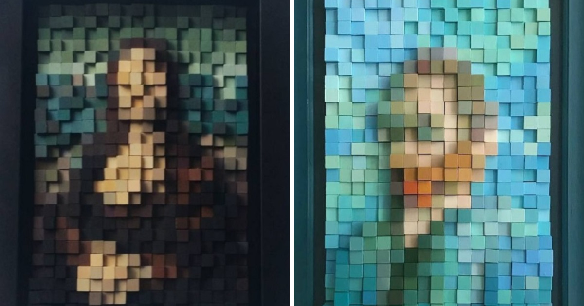 I Turned These Modern Masterpieces Into Pixelated Street Art | Bored Panda