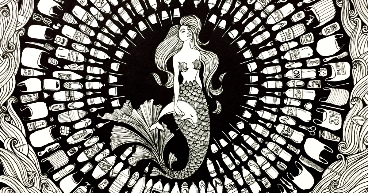 This Detailed Artwork Aims To Help Raise Awareness On Marine Plastic ...