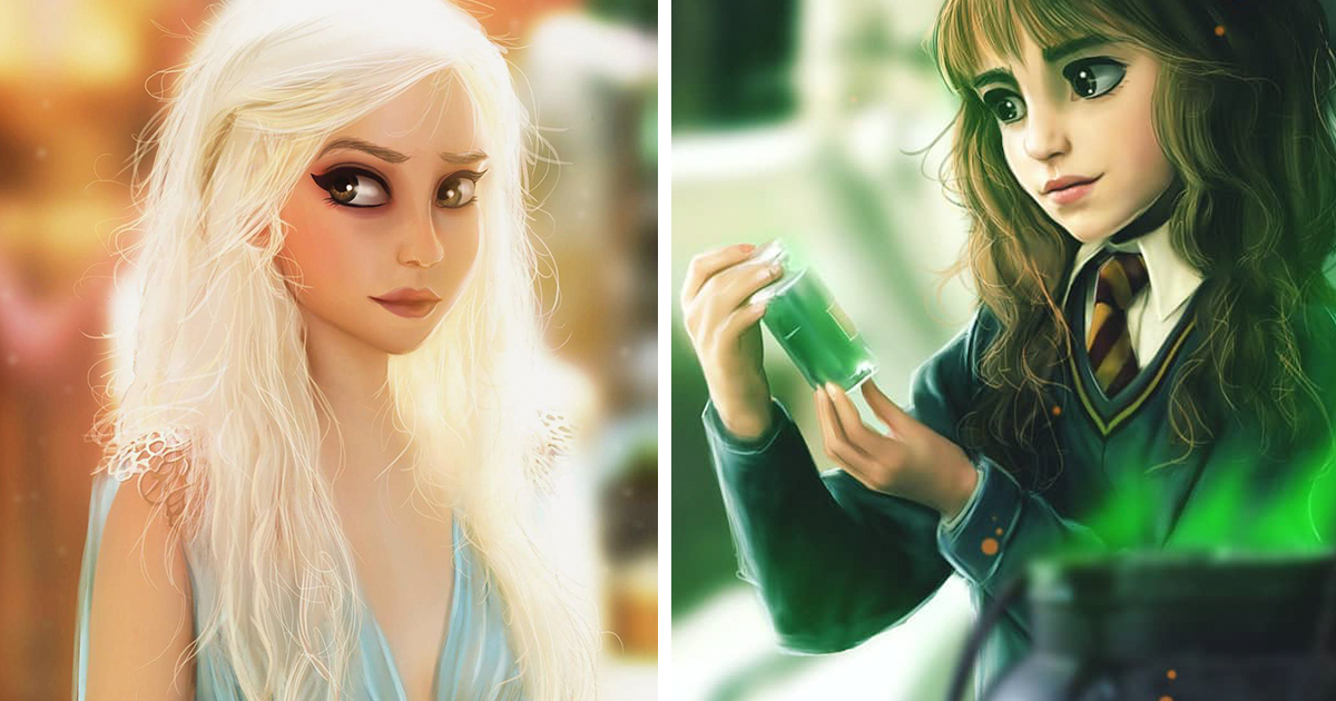 Hermione Bella Leia Memes This Artist Draws Pop Culture Characters In