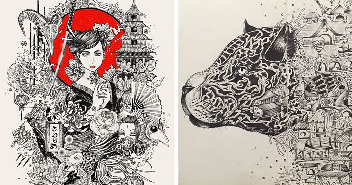 I Use Fineliners And A Sprinkle Of Imagination To Create These Detailed ...