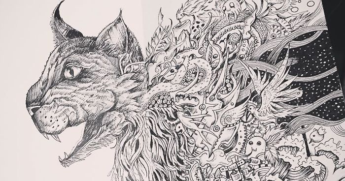 I Use Fineliners And A Sprinkle Of Imagination To Create These Detailed ...