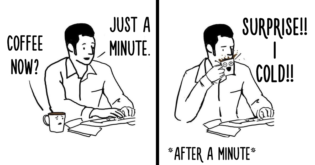 My 10 Cute Comics About A Talking Coffee | Bored Panda