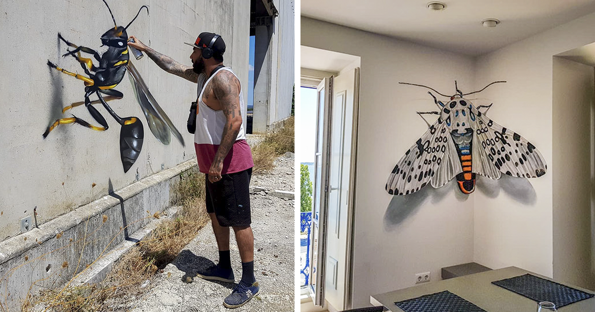 Portuguese Artist Creates Hyper-realistic Graffiti Pieces That Will ...