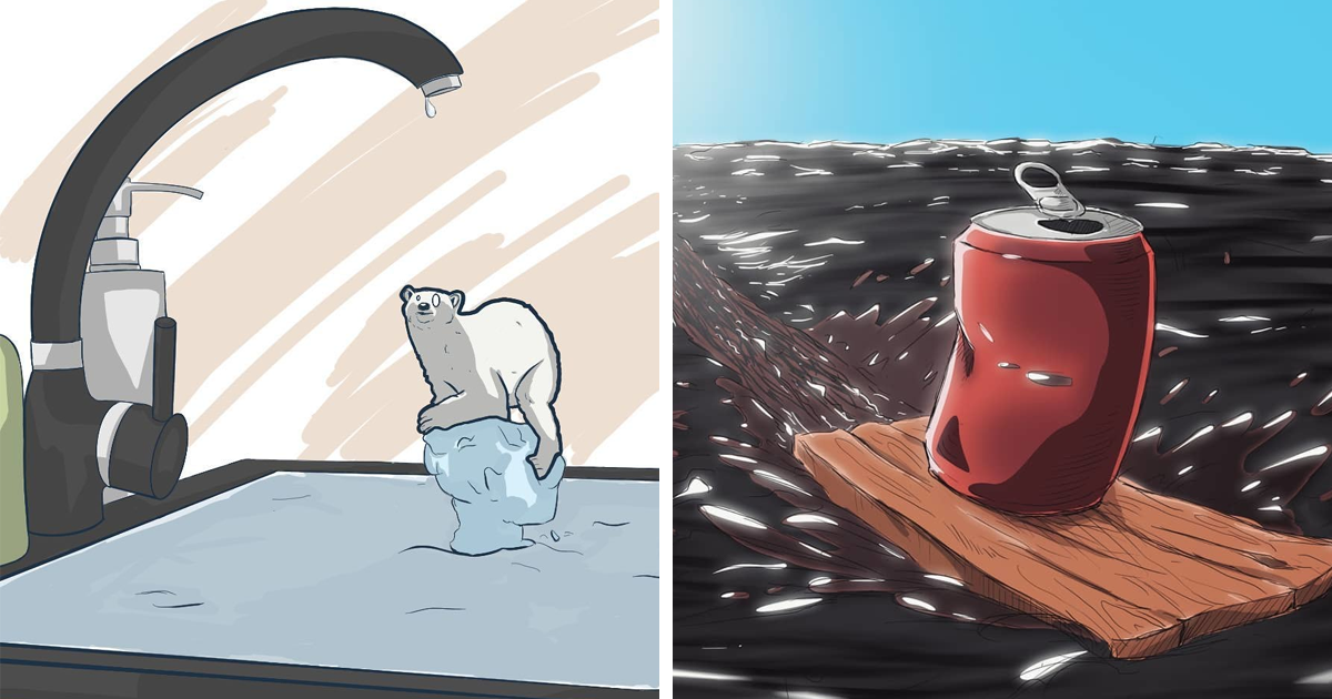 30+ Illustrators Join The #DrawForEarth Challenge To Raise Awareness ...