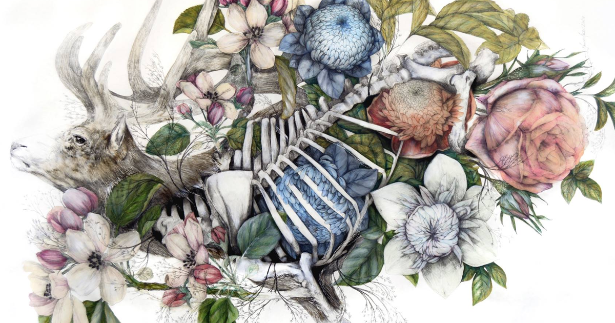 Artist Makes Flowers Bloom From Animal And Human Bodies And The Result ...