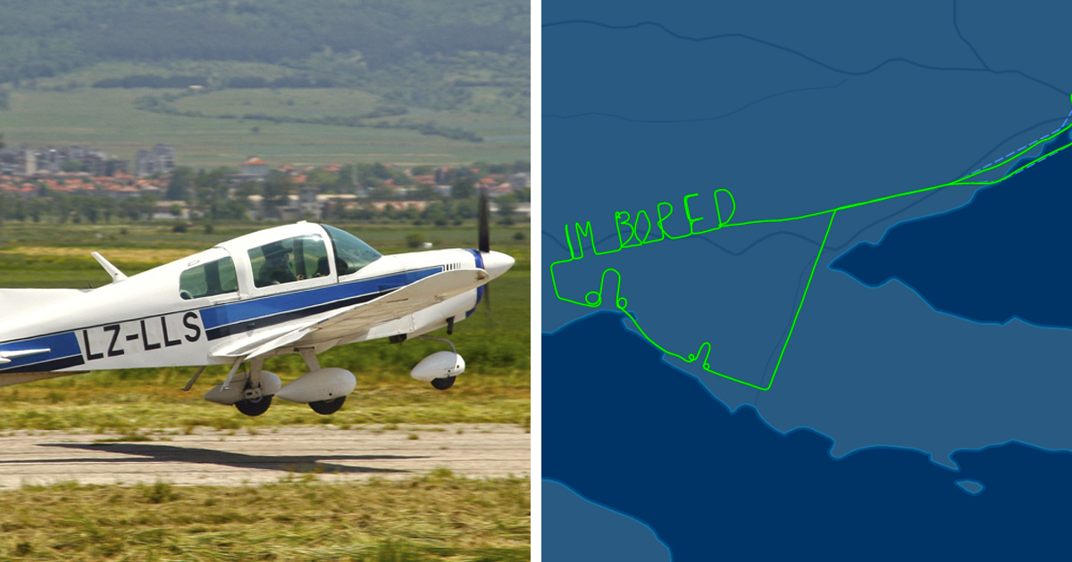 This Pilot Got So Bored During 2-Hour Test Flight, He Wrote It In The ...