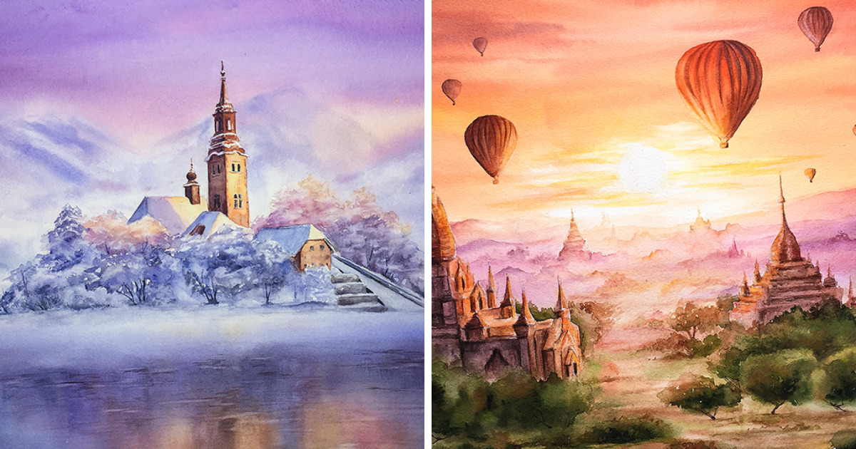 I’ve Painted 23 Countries In Watercolors So You Can Visually Travel ...