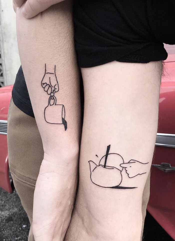 165 Brilliant Matching Tattoo Ideas Not Only For Couples | Bored Panda