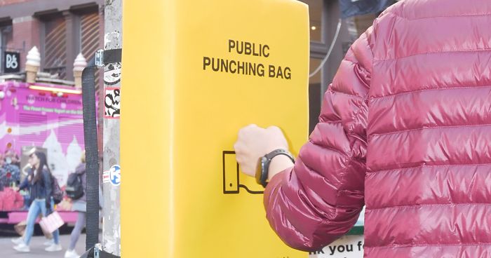 People In New York Can Now Let Their Anger Out By Punching These Bags ...