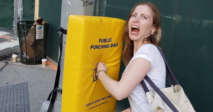 People In New York Can Now Let Their Anger Out By Punching These Bags ...