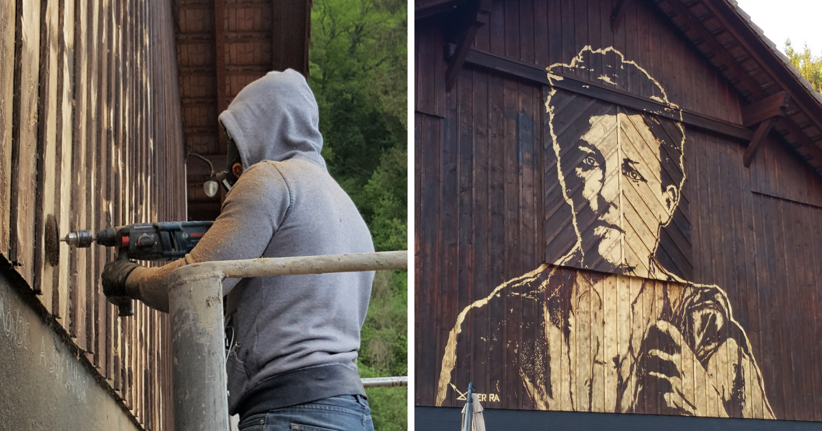 Arthur Rimbaud Engraved In A Wooden Wall | Bored Panda