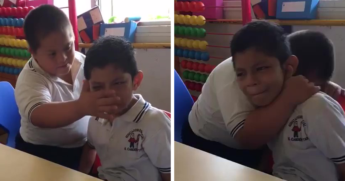 Video Of A Boy With Down’s Syndrome Consoling Classmate With Autism ...