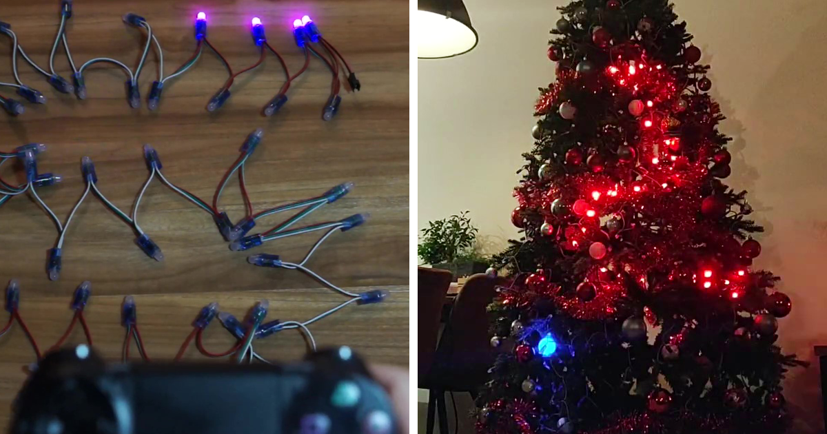 Engineer Shares A Video Of Christmas Tree Lights Turned Into A Snake ...