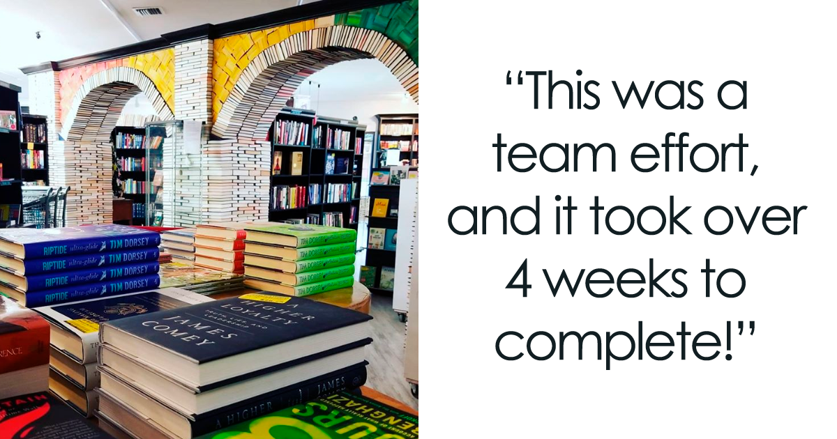 I Built A Book Arch In My Store And It Took Over 4 Weeks To Complete ...