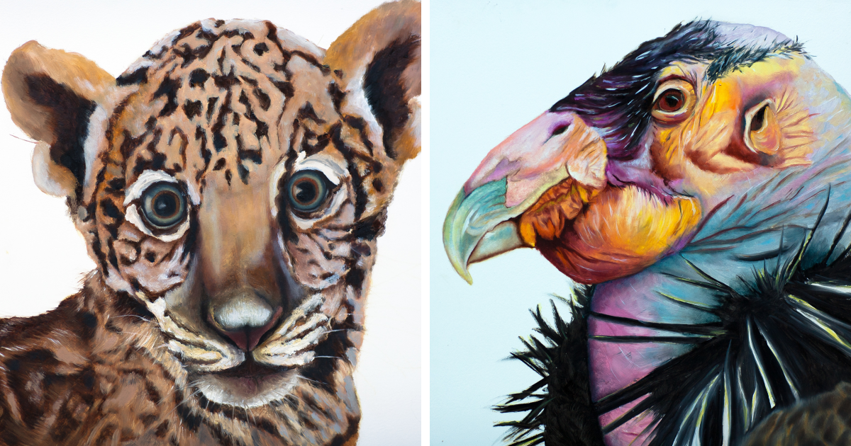 I Create These Wildlife Portrait Paintings | Bored Panda