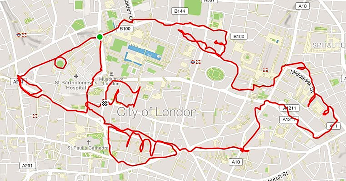 Jogger Turns Running Routes Into Fun Animal Artwork Using A GPS Tracker ...