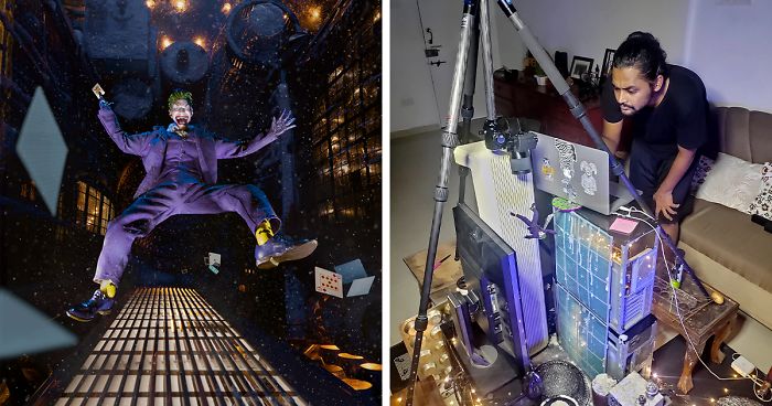 This Photo Of The Joker Free-Falling Was Made Using An Action Figure ...