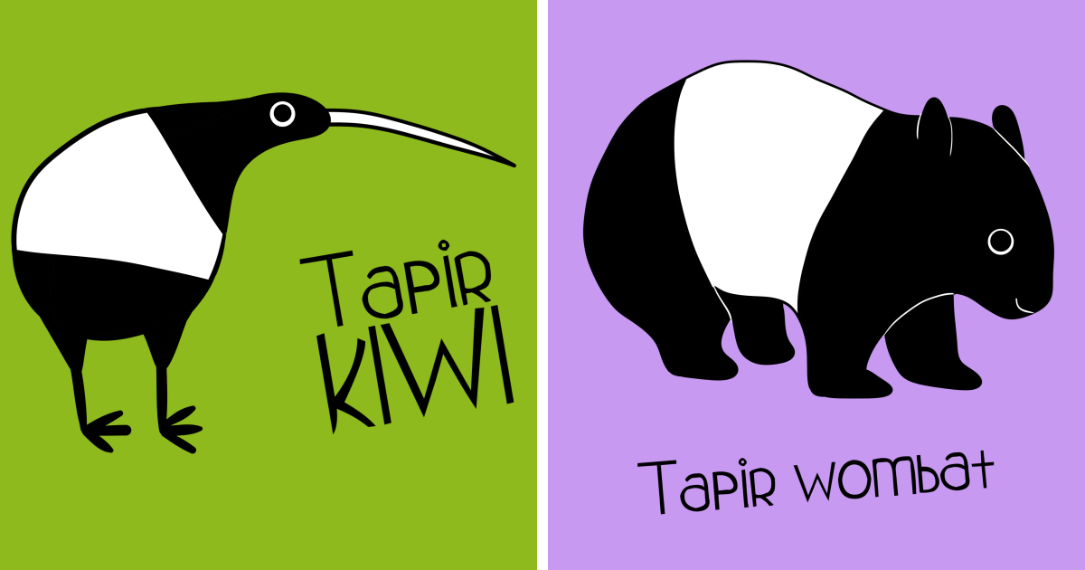 I Love Tapirs So Much That I ‘Tapirified’ Other Animals In My Cute ...