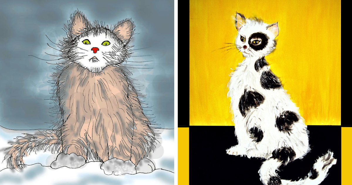 Here Are My 14 Drawings Of Cats | Bored Panda