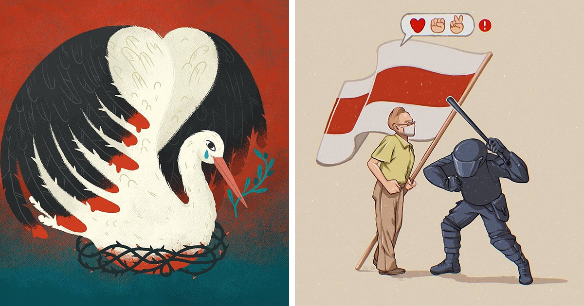 80 Beautiful Artworks These Artists Created To Show Support For Belarus ...