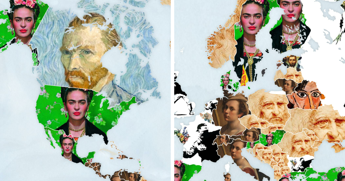 We Created Maps Reveal The Most Googled Artist In Every Country | Bored ...