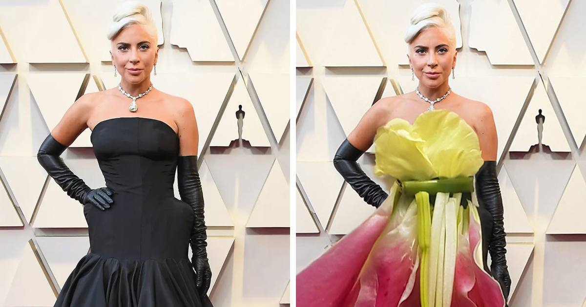 Recreating Celebrity Red Carpet Looks With Flowers | Bored Panda