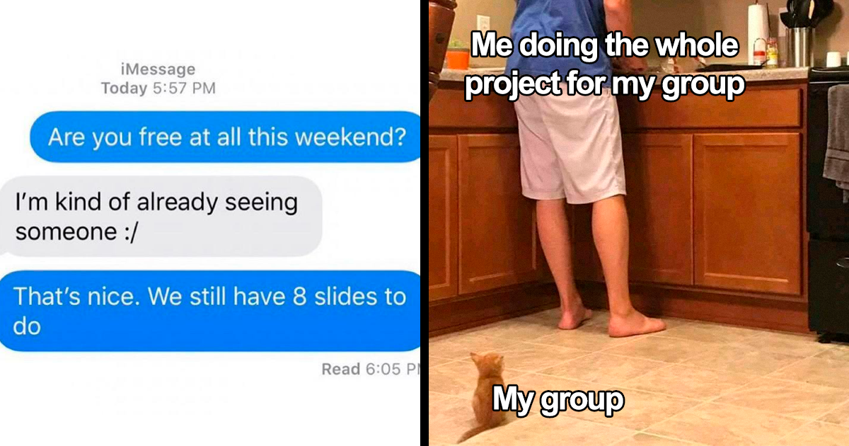 30 Times People Had Such Terrible Group Project Members, They Decided ...