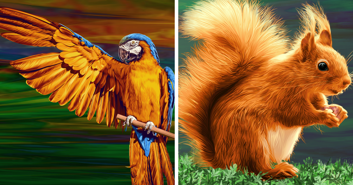 My 4 Digital Paintings Of Animals | Bored Panda