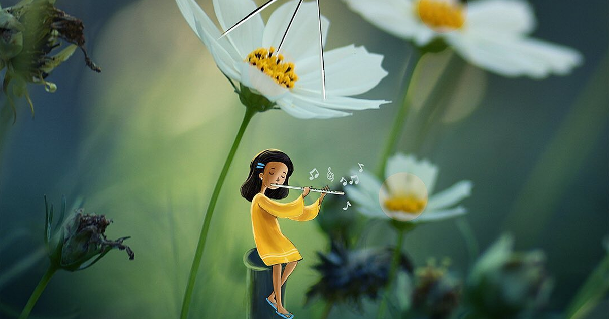 Indian Artist Creates A Little Girl Character To Give More Life To His ...