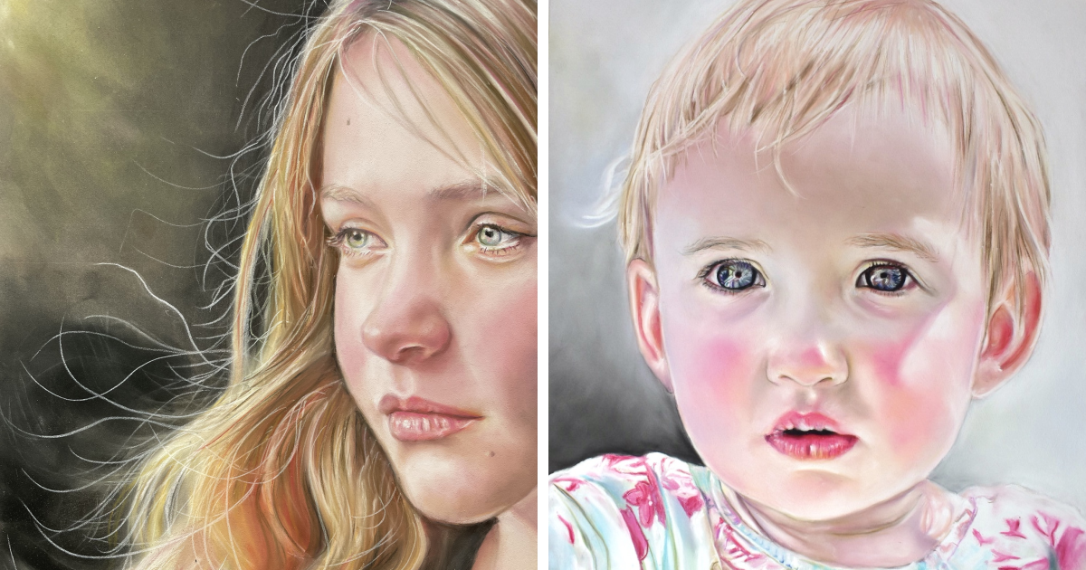 I Create Emotive Pastel Portraits | Bored Panda