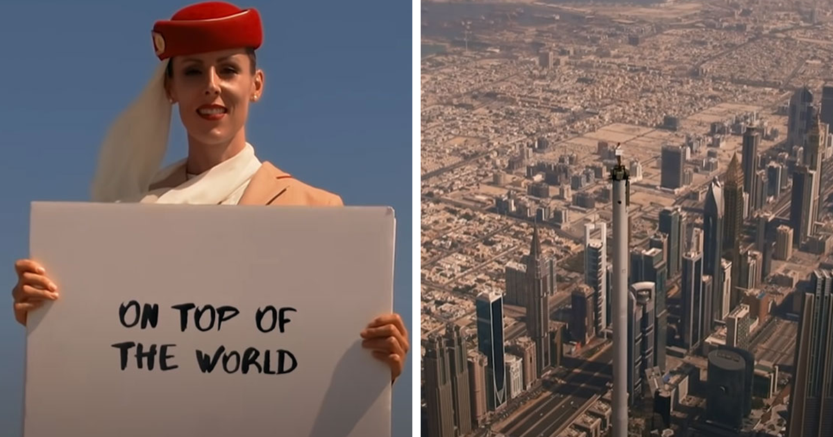 Woman Stands On Top Of Burj Khalifa In Incredible Ad For Emirates ...