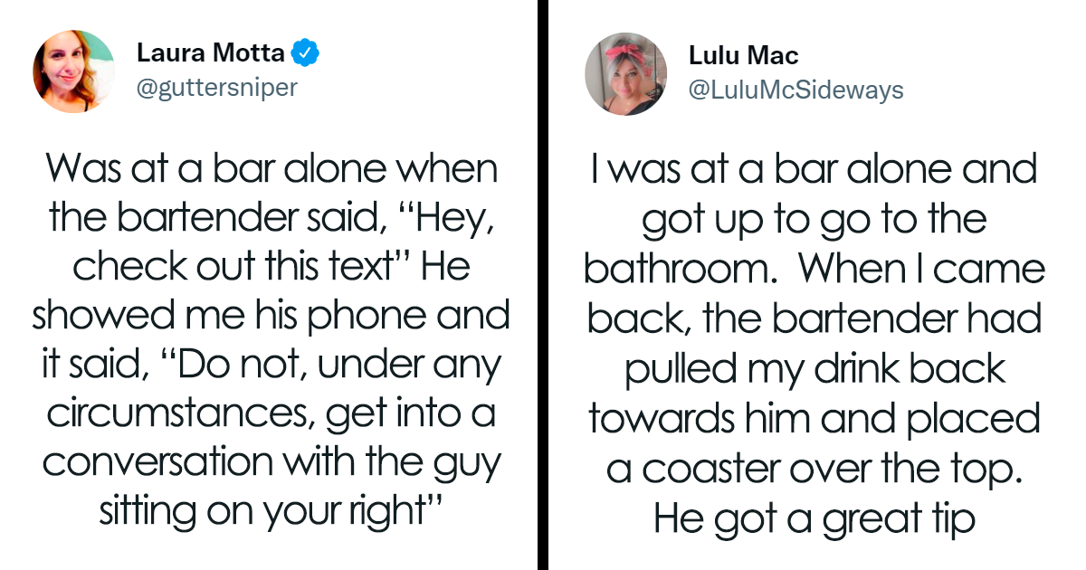 “Men, DO THIS”: Bartender Warns Woman About A Suspicious Guy, Inspires ...