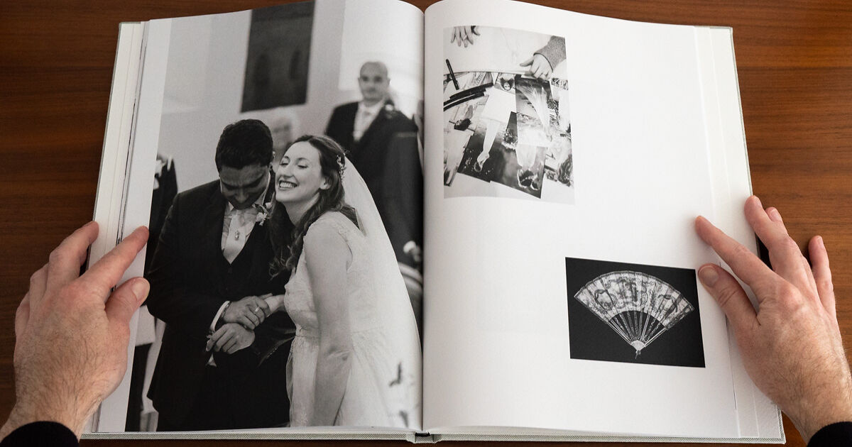 A Photo Book Following The Bride And Her Mother Making A Wedding Dress ...