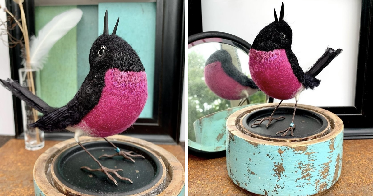Pink Robin I Made | Bored Panda