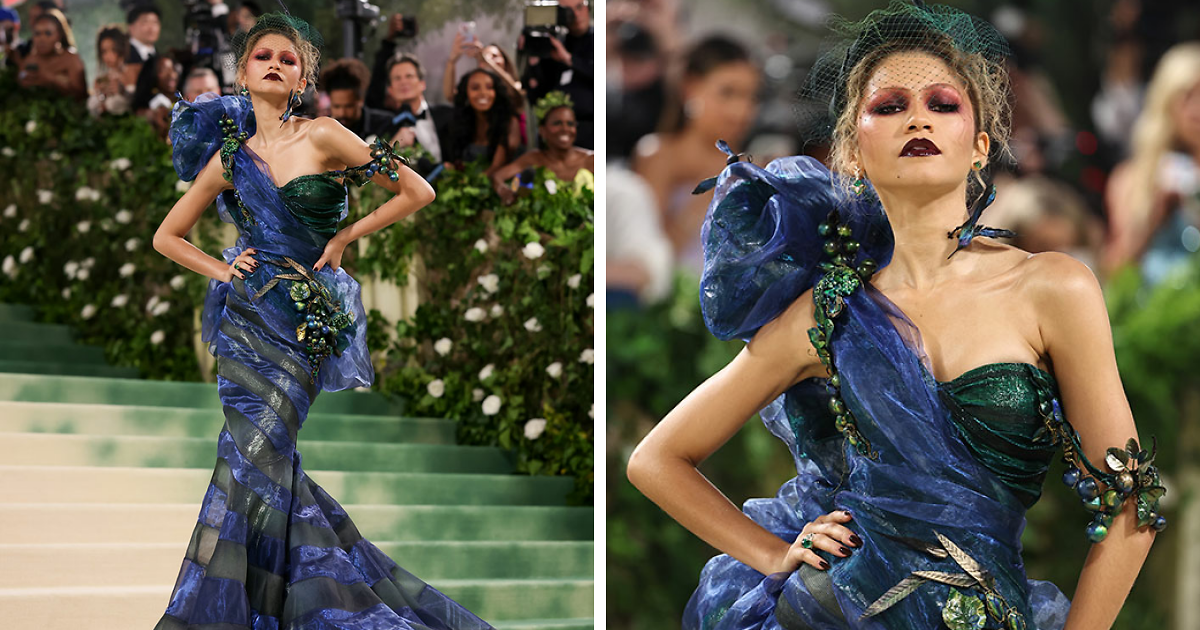Zendaya Channels A Peacock For Edgiest Red Carpet Look Yet At Met Gala ...