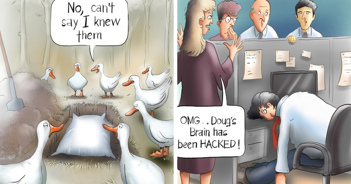 This Artist Created 29 Single-Panel Cartoons Turning Mundane Moments ...