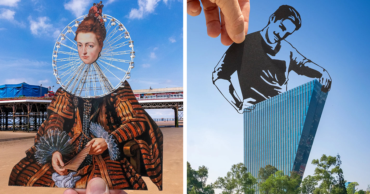 Artist Travels The World With Paper Cutouts, Creates Surprising Scenes ...