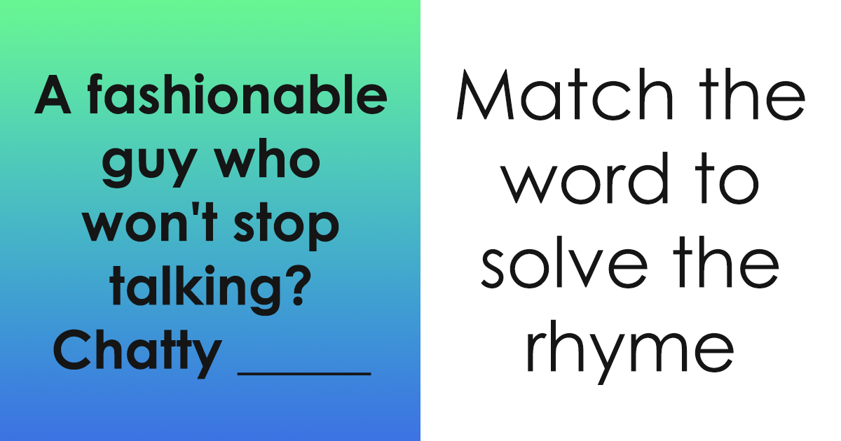 Think You’re Smart? Untangle 22 Surprisingly Tricky Word Rhymes | Bored ...
