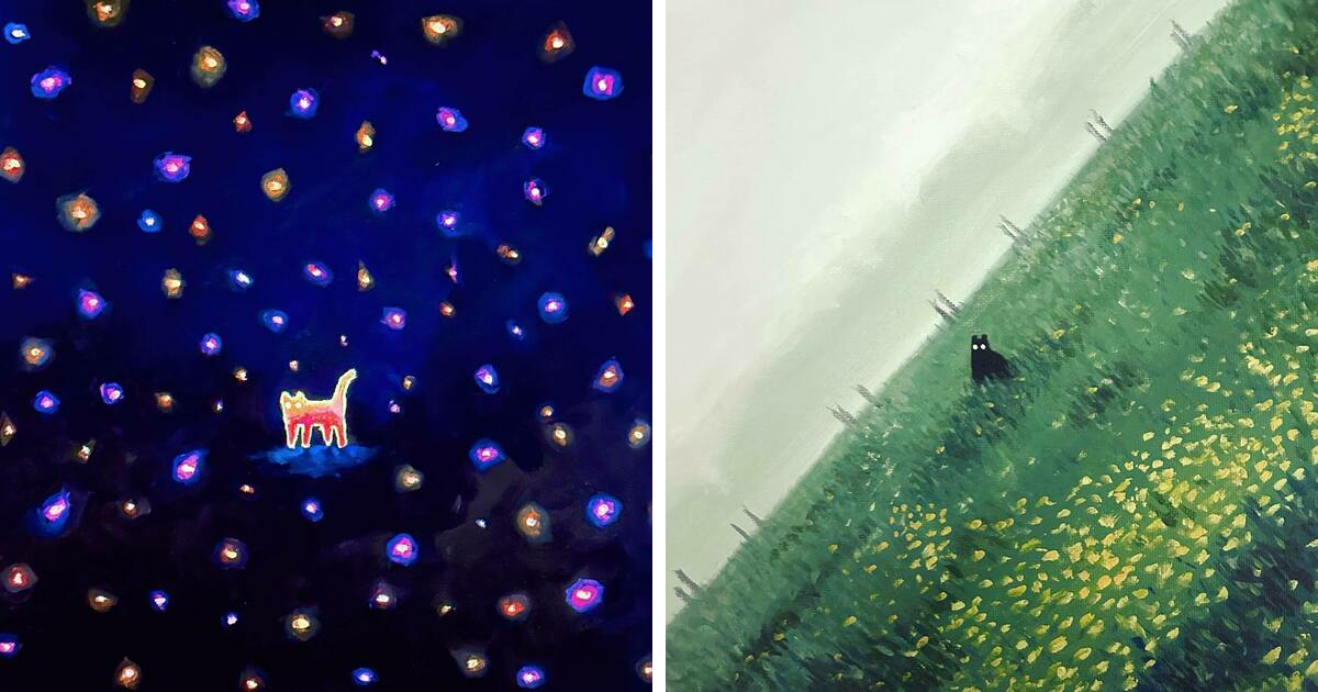 Digital Artist Mitch From Germany Places Cats In Surreal Settings That ...