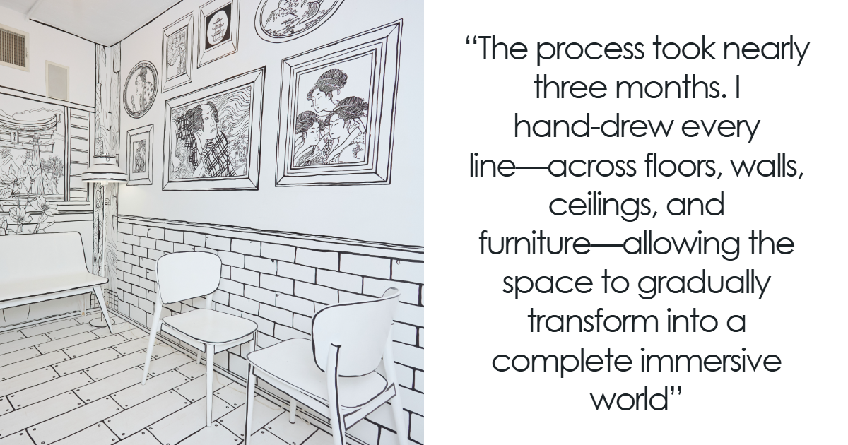 This 2D Restaurant In NYC Feels Like Stepping Into A Drawing | Bored Panda