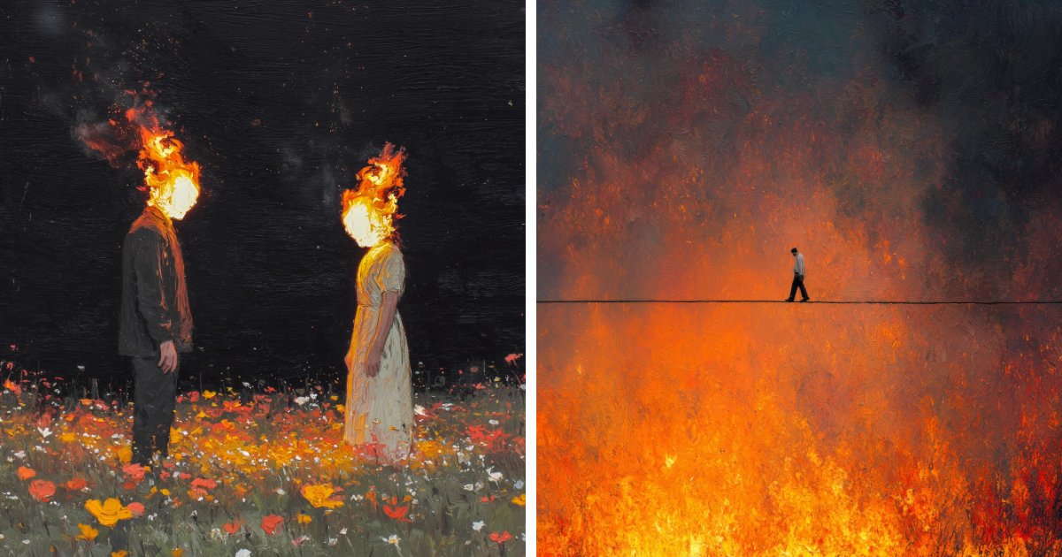 33 Artworks That Turn Fire, Silence, And Emotional Pain Into Deeply ...