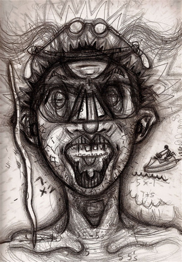 Artist Takes Different Drug Every Day and Draws His Self-Portrait ...